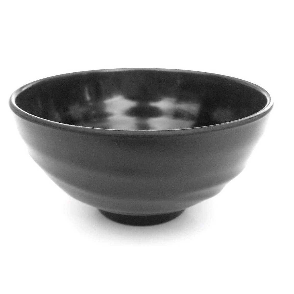 Lucky Star Melamine Round Bowls Ramen Pho Noodle Soup Wonton Soup Rice Bowl, 4-1/2" dia. X 2-1/4” H (Capacity: 10 oz), Black, Swirl Shaped (96, 4-1/2" dia. X 2-1/4” H)