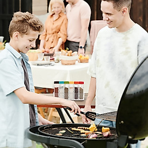 URALFA Spice Shaker Jars, Plastic Seasoning Shaker Box Condiment Set for Travel, Seasoning Storage Containers,Color