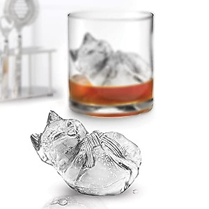 Tovolo Kitten Ice Molds (Set of 2) - Slow-Melting, Leak-Free, Reusable, & BPA-Free Craft Ice Molds/Great for Whiskey, Cocktails, Coffee, Soda, Fun Drinks, and Gifts