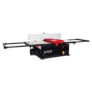 Cutech 401120HI 12-Inch Spiral Cutterhead Benchtop Jointer with Cast Iron Tables, 24 Tungsten Carbide Inserts, Extra Long 24" Fence, Additional Fence Brackets and a 12-amp Motor