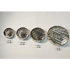 Concha Cutter Mexican Bread Tool Cortador de Conchas para Pan, 4 Inches Diameter 0.9 Inches Height Two Sided Stainless Steel (4 Inches)