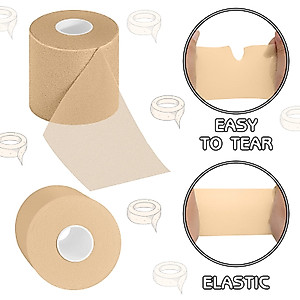 24 Pieces Foam Underwrap Tape Sports Pre-wrap Athletic Tape Foam Pre Wrap Athletic Tape for for Ankles Wrists Hands and Knees (Beige)