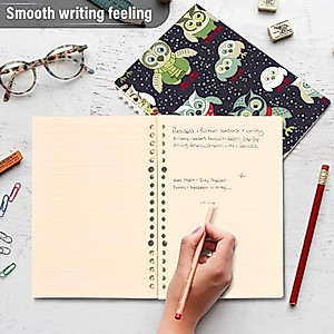 SPRIPORT Christmas Night Owls Spiral Journal Notebook for Women Men A5 Memo Notepad Sketchbook with Durable Hardcover & 60 Pages Diary Spiral Book for Journaling Boys Grils Study Notes Work School