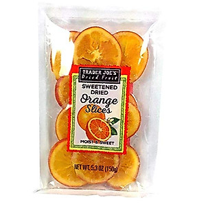 Trader Joe's Sweetened Dried Orange Slices, 5.3 oz / 150 g (Pack of 3)
