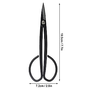 FBITE Garden Scissors, Bonsai Scissors Stainless Steel Rust Resistant High Hardness Garden Scissors for Garden Courtyard Lawn Plant Scissors