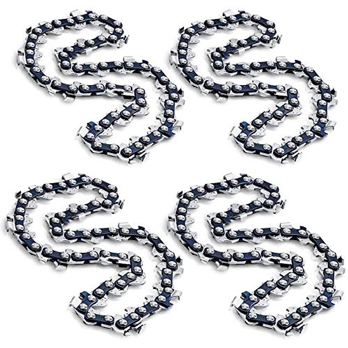 Honoson Mini Chainsaw Chain Chainsaw Chain Mini Guide Saw Chain Replacement Portable Mini Chainsaw Chain Guide Chain for 4 Inch 550W 24V 26V 36V Cordless Electric Chainsaw (4, 4)
