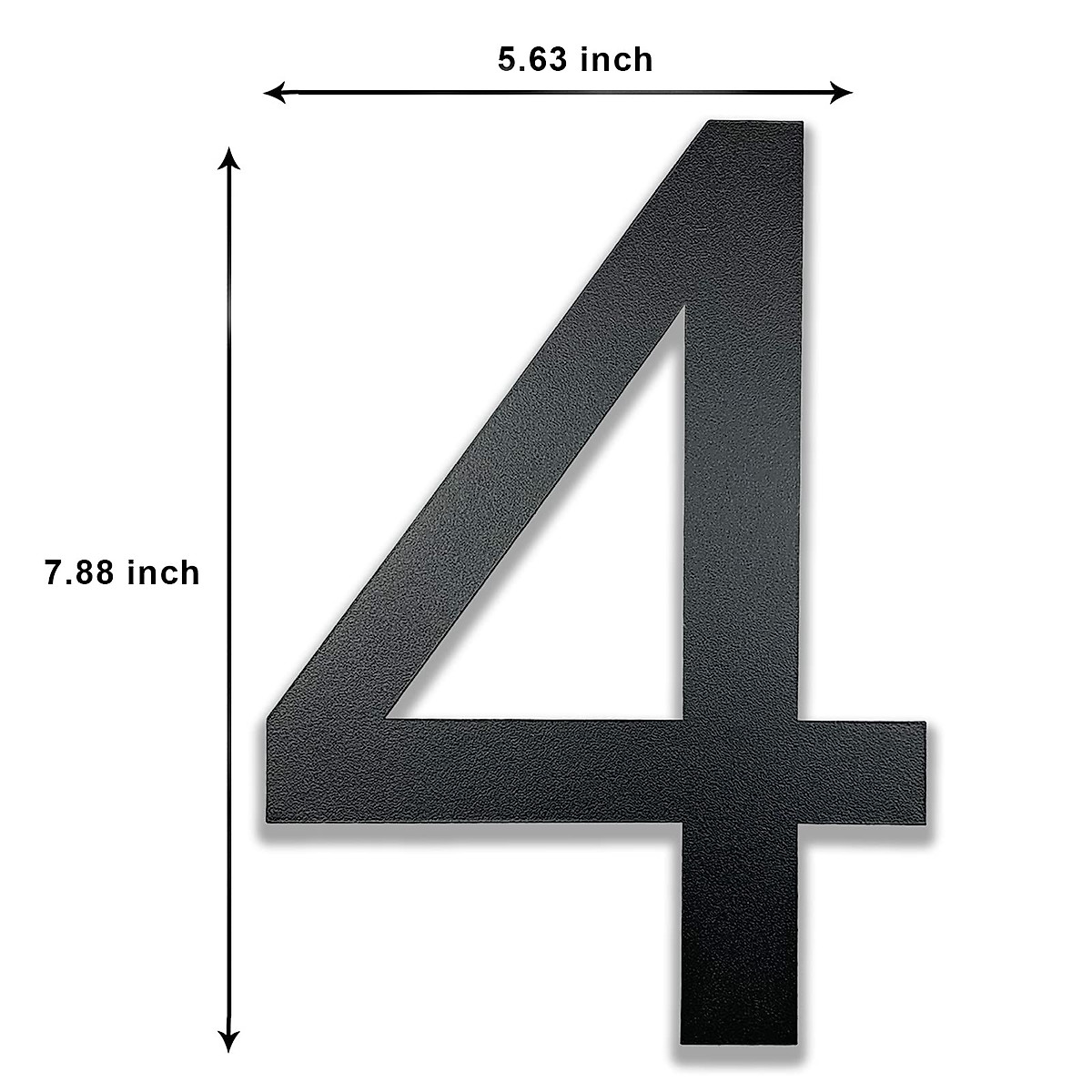 MOLVCE 8 Inch Large House Numbers for Outside, Stainless Steel Address Numbers, Floating Modern House Numbers, Door Mailbox Numbers, Number 4