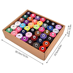 Sewing Spools Set, 42 Colors 1000 Yards Polyester Household Threads Set for Sewing Machine DIY Embroidery