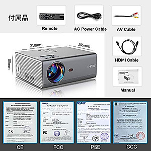 Mini Projector with WiFi Bluetooth,Smart Portable 1080 HD Projector,Outdoor Movie Home Theater Projector with HDMI USB VGA,Wireless Video Projector for iOS Android