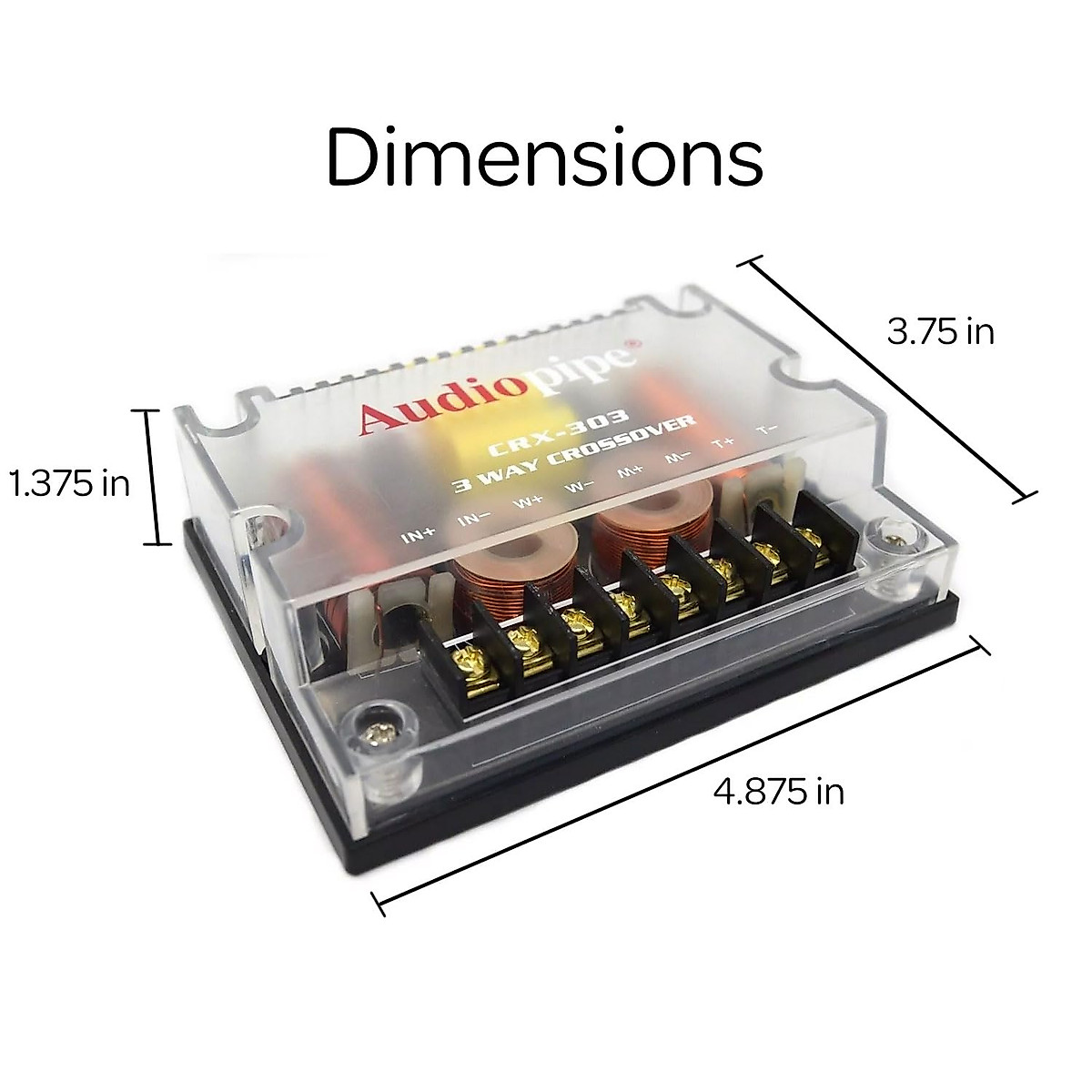 Audiopipe 3 Way Crossover CRX-303 300 Watts Passive Crossover Car Audio 4 Ohm