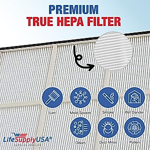LifeSupplyUSA HEPA Air Filter Replacement Compatible with Kenmore, Whirlpool Models - Easy Install, Effective Particle Filtration, Durable 16x11x2