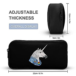 Cool Unicorn Pencil Case Pencil Pouch Coin Pouch Cosmetic Bag Office Stationery Organizer