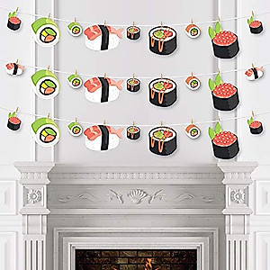 Big Dot of Happiness Let’s Roll - Sushi - Japanese Party DIY Decorations - Clothespin Garland Banner - 44 Pieces
