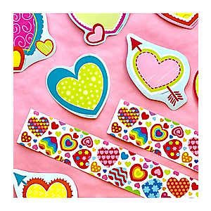Carson Dellosa | Groovy Hearts Bulletin Board Borders | 12 Strips, 36ft