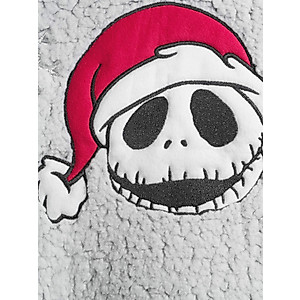 Womens Nightmare Before Christmas Jack Skellington Plush Christmas Pajamas Set (Medium)