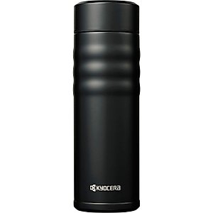 Kyocera Travel Mug with Twist Top, 17oz, Jet Black