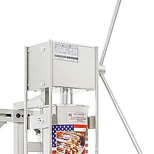 Commercial Churro Maker Machine 3L Manual Churro Filling Machine L-shape Vertical Spanish Donuts Machine Heavy Duty Churro Donut Maker with 5 Nozzles for Home, Restaurant, Bakery