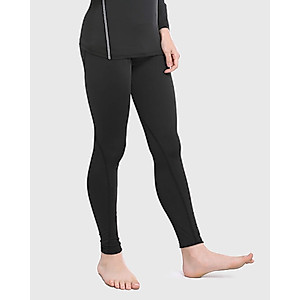 TELALEO Boys Thermal Compression Leggings Pants Youth Fleece Lined Base Layer Tights Cold Weather Heat Gear (Fireball is an AD) Black M