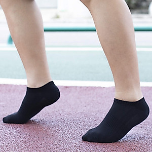 Men's 6-Pack Black Anti Odor Sweat Wicking Quick Dry Casual No Show Sports Socks,Size 7-12