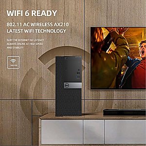Dell OptiPlex 7060 Tower Computers Desktop Computer Windows 11,i7-8700 3.2GHz,32GB DDR4 Ram 512GB SSD M.2 NVMe SSD,Intel AX210 Built WiFi 6e Bluetooth 5.3, Refurbished Desktop,HDMI,DVD-RW (Renewed)