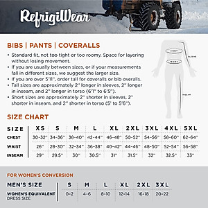 RefrigiWear Men's Iron-Tuff High-Bib Overalls, -50°F (-46°C), Size 34x32 in Medium Tall (0385R), Navy