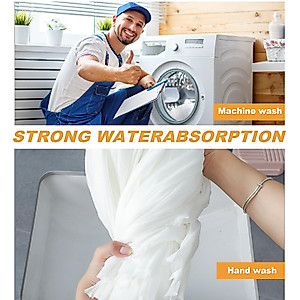 Tioncy 24 Pcs Disposable Industrial Mop Heads Replacements Non Woven Wet Mop Head Refill Cut End Wet Mop Refill Commercial Replacement Mop Heads for Floor Cleaning Supplies Mopping, White