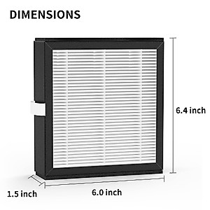 FCFMY 4 Packs H13 True HEPA Replacement Filters Compatible with Afloia Q10 Air Cleaner Purifier and Dehumidifier 2-in-1