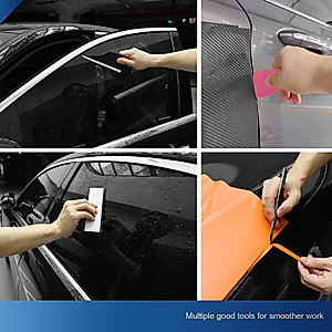 EHDIS Window Tint Tool Kit Vinyl Wrap Installation Tool with Heat Gun for Car Wrapping Window Tint Film Applicator with Felt Tint Squeegee,Vinyl Cutter,Razor Scraper,Vinyl Magnet Holder,Working Glove