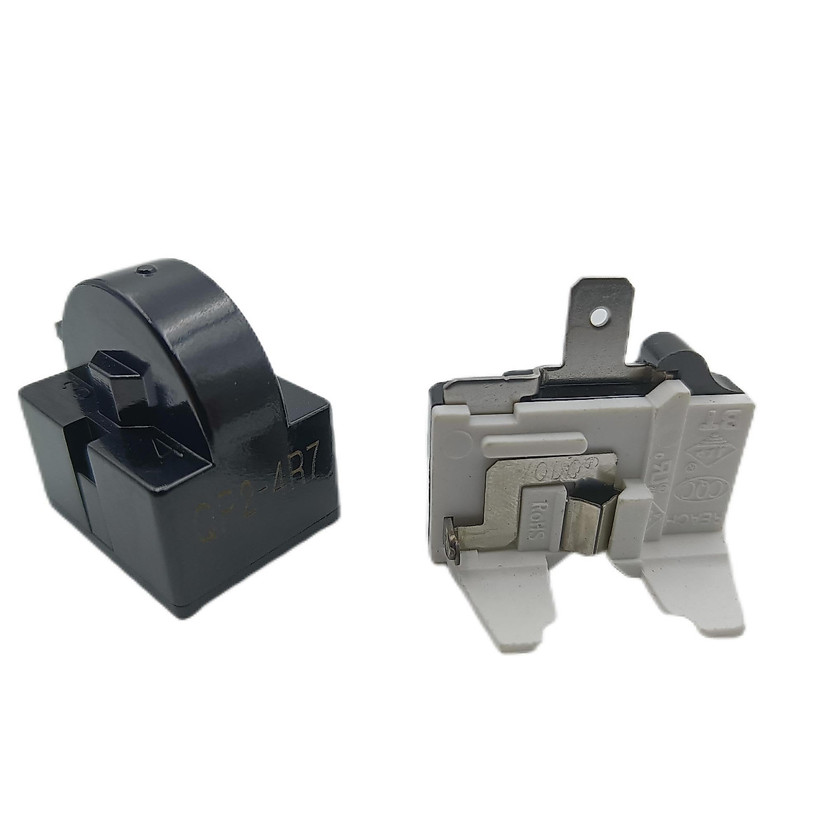 QP2-4.7 PTC Starter Relay 1 Pin Refrigerator Starter Relay and 6750C-0005P Refrigerator Overload Protector Compatible with LG Refrigerator Compressor