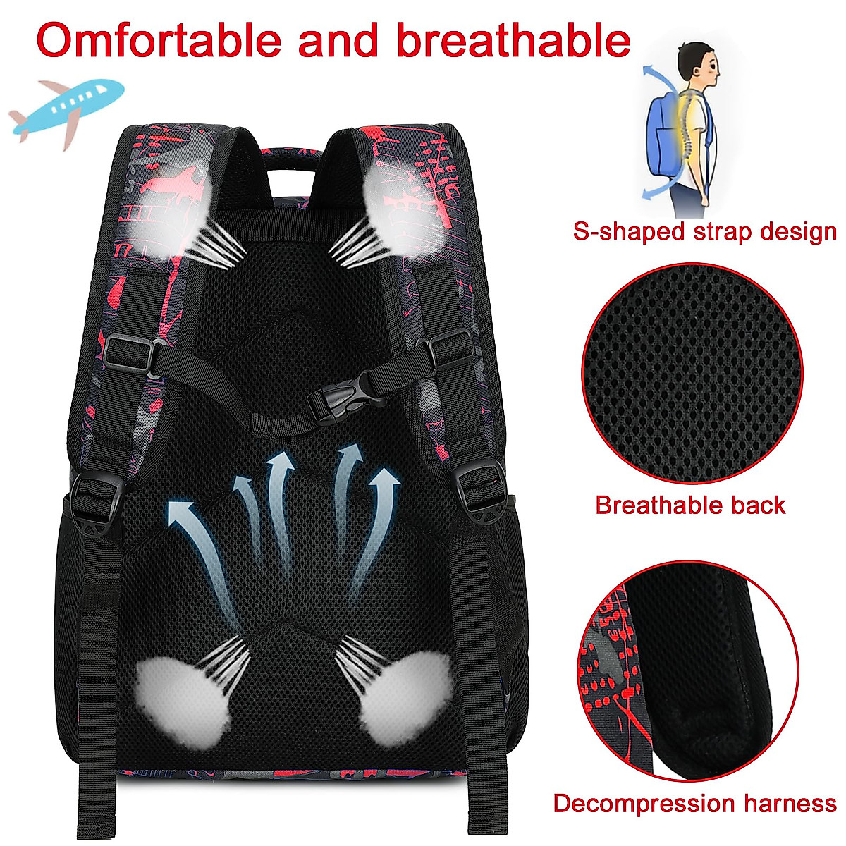 Kids Backpack for School Boys Girls Space Preschool Bookbag with Lunch Box Pencil Case Set Elementary Backpacks Kindergarten School Bags (Astronaut-Navy Blue)