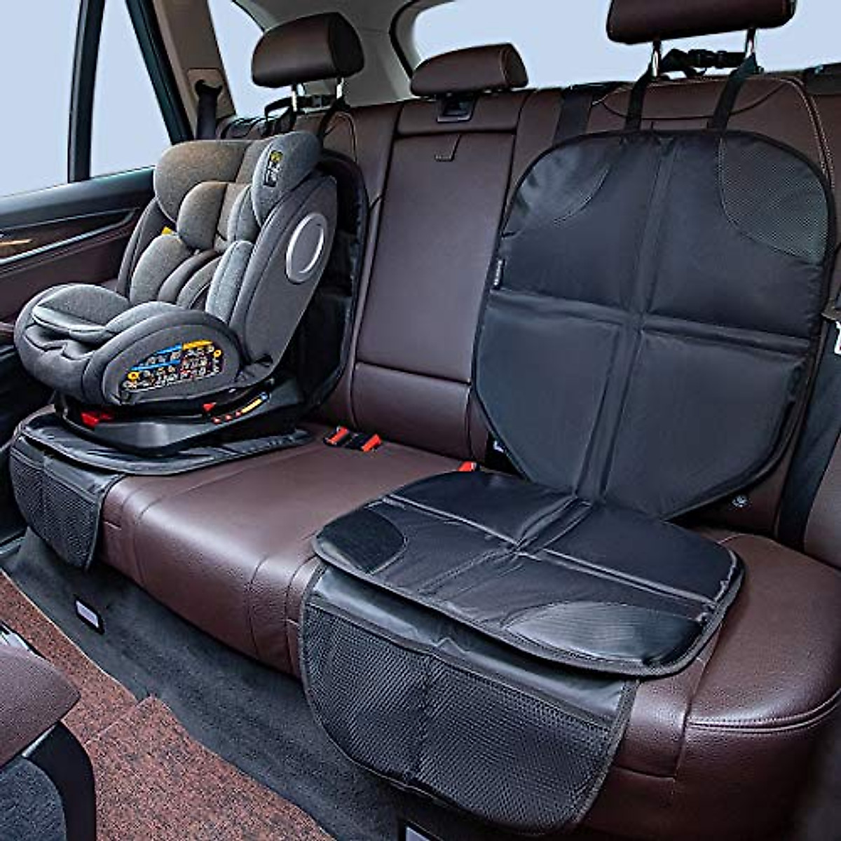 Innokids Car Seat Protector for Child Car Seat, Waterproof Seat Protector with Thick Padding Protects Automotive Vehicle Leather or Cloth Upholstery (1 Pack)