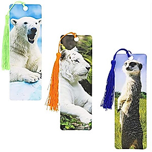 Tassel Bookmark, Wildlife Animal Designs (72 Pack)