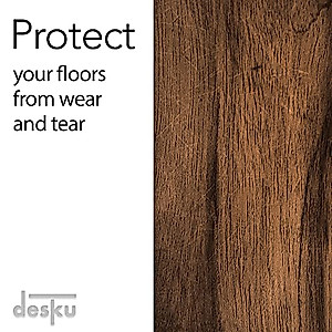 DeskU Office Desk Chair Mat - for Hard Floors, Clear Swirl Spiral Pattern, 46 Inches x 60 Inches, Made in The USA