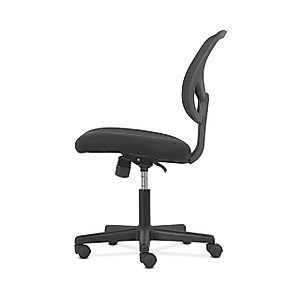 HON BSXVST101 Sadie Swivel Mid Back Mesh Task Without Arms-Ergonomic Computer/Office Chair (HVST101), Black