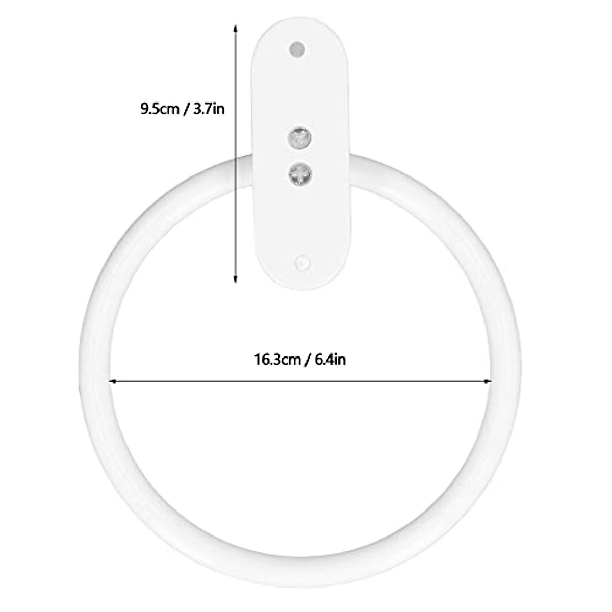 Bathroom Towel Holder, Aluminium Alloy Space Saving White Elegant Style Washroom Hand Towel Rings, Hangers Wall Mount Heavy Duty Storage for Hotel Bathroom Kitchen