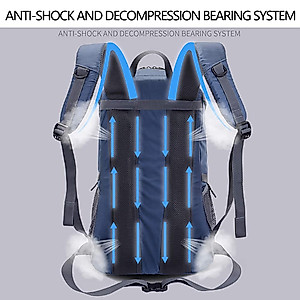 Bseash 40L Waterproof Hiking Camping Backpack,Outdoor Sport Lightweight Daypack Travel Bag for Mountaineering Skiing Climbing Cycling (Black)