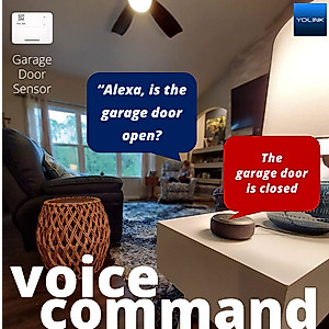 YoLink Garage Door Sensor, Smart Garage Door Position Sensor with Door Left Open Reminders, Hub Required!