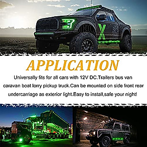 PSEQT 3/4" Round LED Side Marker Light Clearance Turn Signal Indicators Bullet Grommet Lights Waterproof for Trailer Truck Car Bus Van Pickup RV Wrangler ATV UTV (10pcs, Smoked Lens & Green LED)