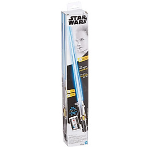 Star Wars Rey Electronic Blue Lightsaber Toy for Ages 6 & Up with Lights, Sounds, & Phrases Plus Access to Training Videos