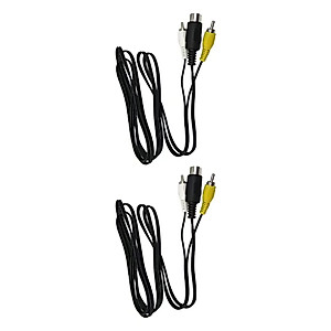 2 × Replacement RCA AV Cable Suitable for Sega Genesis & Sega Master System ZOOJR