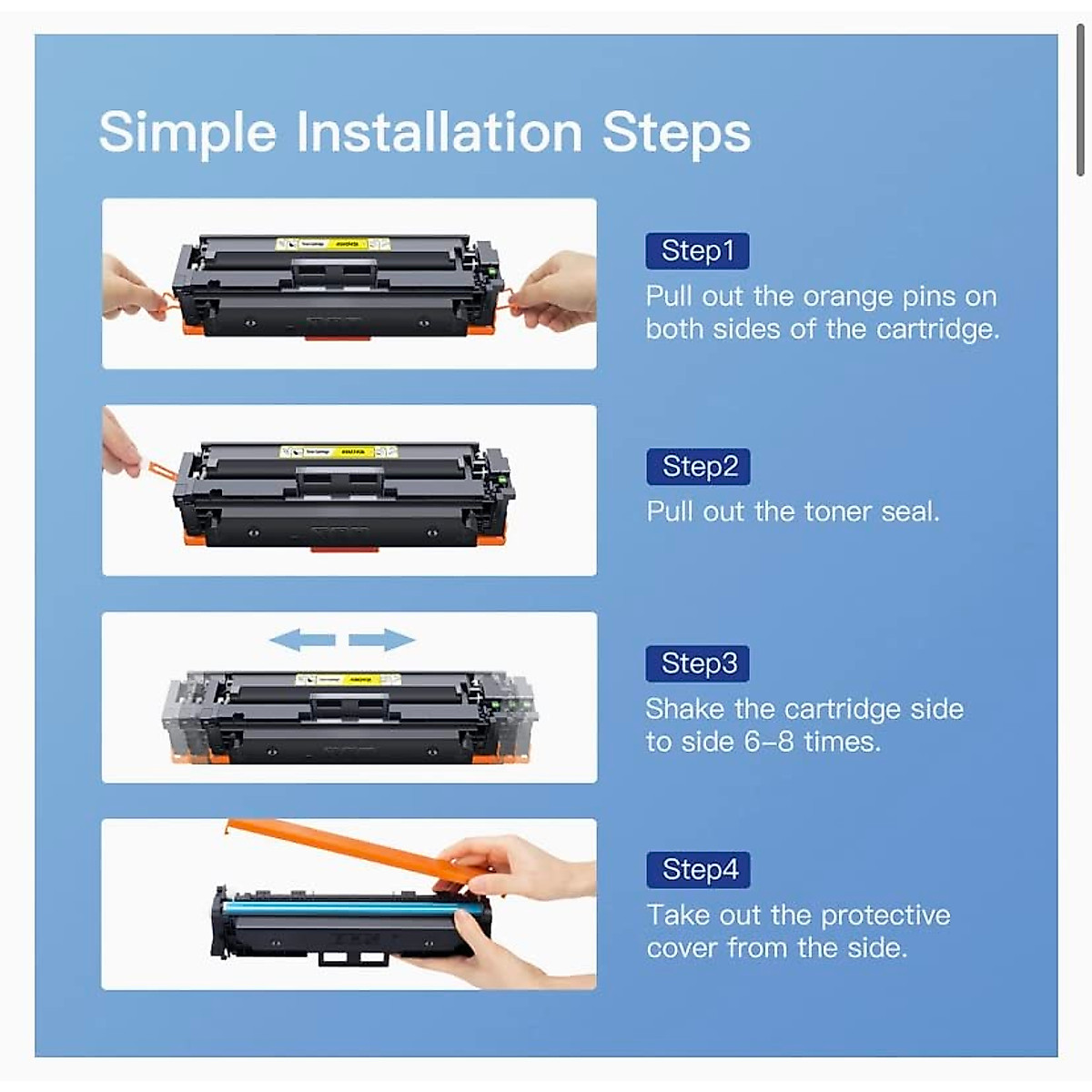 GPC Image Compatible Toner Cartridge Replacement for HP 410A CF412A Compatible with Laserjet Pro MFP M477fdw M477fdn M477fnw Pro M452dn M452nw M452dw Printer Toner (1 Yellow)