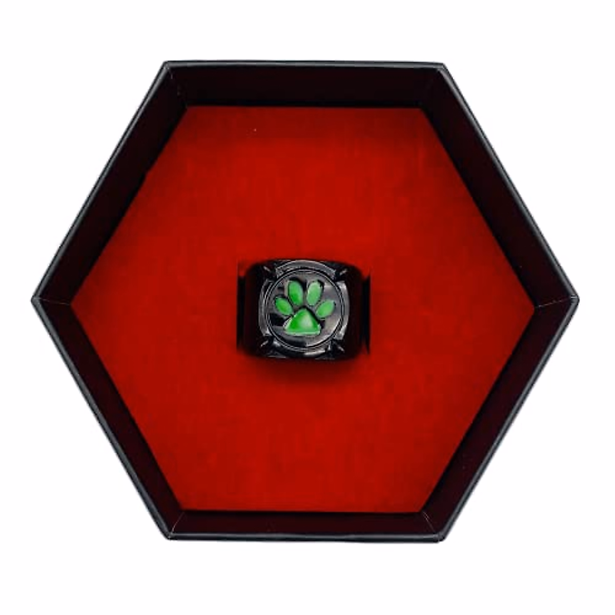 ZAG STORE Cat Noir Glow in The Dark Ring (Black, 9)