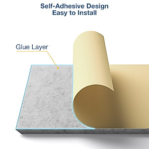 Lebenforce 12 Pack Self-Adhesive Acoustic Panels, 12" X 12" X 0.4" High-Density Polyester Soundproof Wall Panels, Sound Absorbing Panel for Home & Office (Gray)
