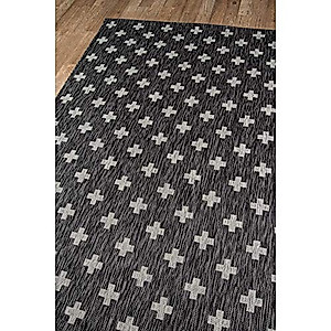 Novogratz by Momeni Villa Umbria Indoor Outdoor Rug, 9'3" x 12'6", Charcoal