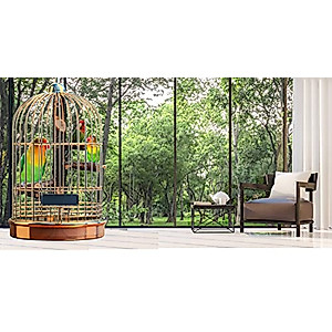 QeeHeng Bird Stand Perch,Natural Wood Parrot Perch Bird Cage,Bird Cage Perches for Parrots,Small Parakeets Cockatiels, Macaws, Parrots, Love Birds, Finches