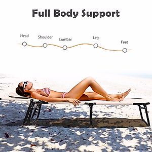 Tangkula Folding Chaise Lounge Chair with Hole for Face, Outdoor 5-Position Adjustable Reclining Beach Sunbathing Chair, Portable Face Down Tanning Chair for Patio Backyard Poolside Beach (2, Beige)