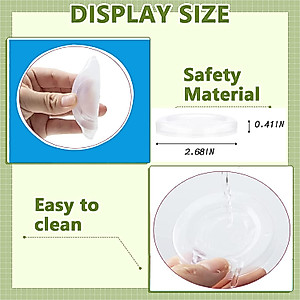 Boxweer Oui Yogurt Jar Lids - 30PCS Yogurt Container Lids Clear Plastic Yogurt Jar Lids Replacement Covers for Oui Yogurt Jars for Glass Jars Containers