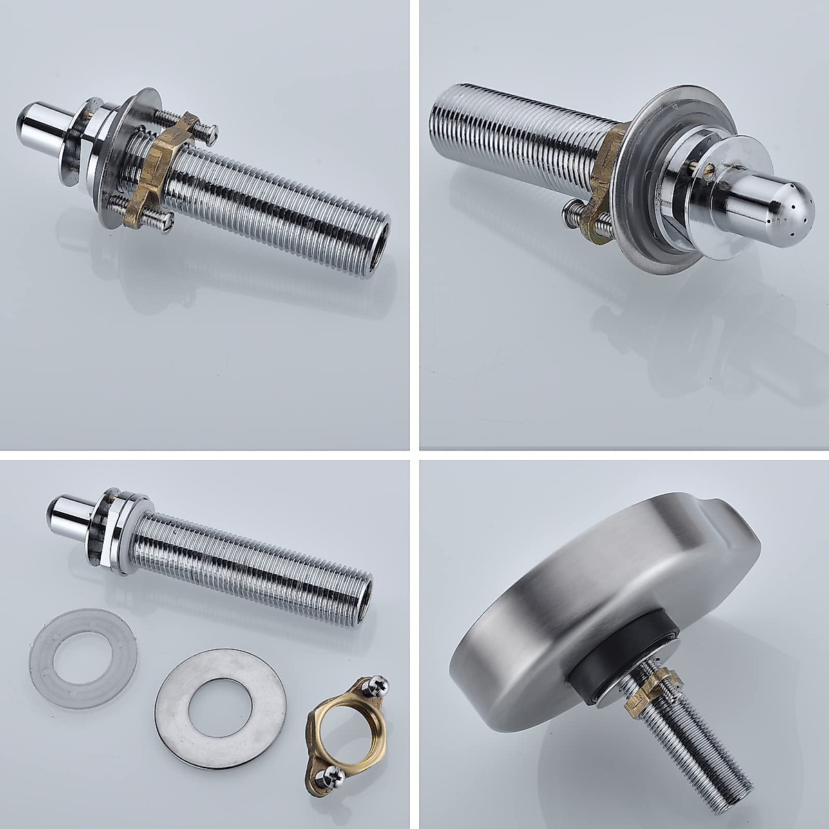 RANDOM Solid Metal Kitchen Sink Glass Rinser,Faucet Glass Rinser for Kitchen Sinks,Bottle Washer,Kitchen Sink Accessories,Stainless Steel,Brush Nickel.