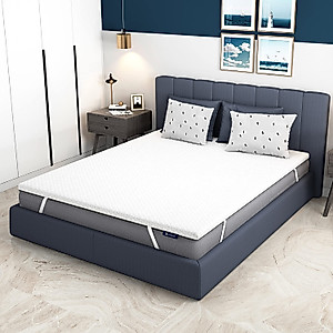 Avenco Twin Mattress Topper, 4 Inch Memory Foman Mattress Topper Cooling Gel Infused, Medium Firm Twin Size Topper with Washable Cover, CertiPUR-US Certified