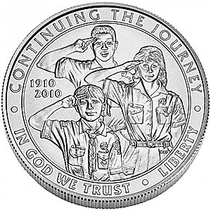 2010 P Boy Scouts Centennial Silver Dollar Commemorative US Mint Uncirculated